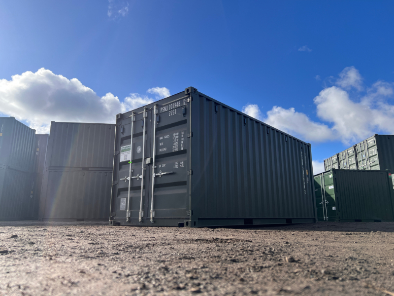 20ft New One Trip Container Green at Darlington A66 - Container Container